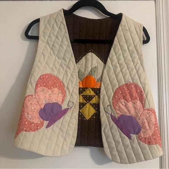 Jackets & Coats | Vintage Quilted Patchwork Reversible Vest Hand Made ...